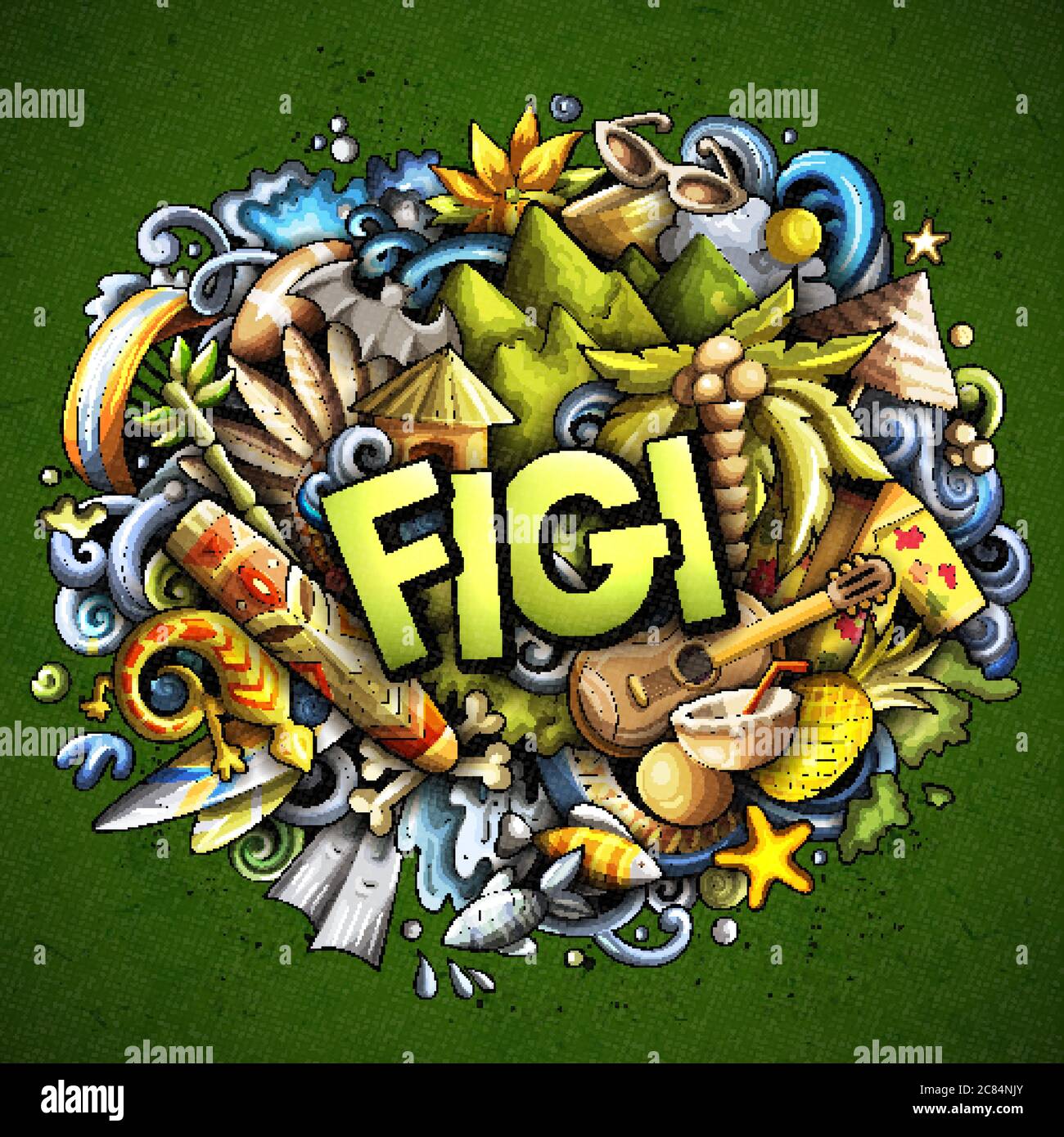 Sunset fiji Stock Vector Images - Alamy