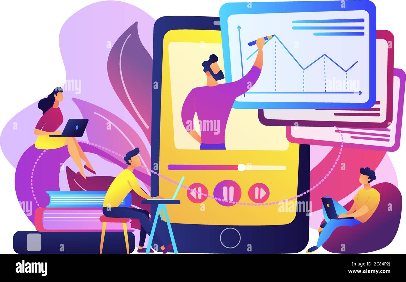 Recorded classes concept vector illustration Stock Vector Image & Art ...