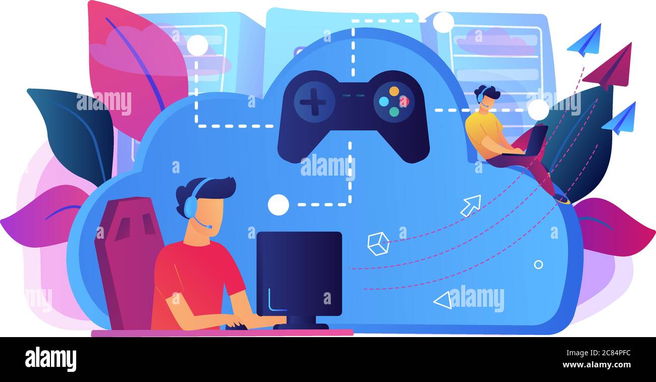 Cloud gaming concept vector illustration Stock Vector Image & Art - Alamy