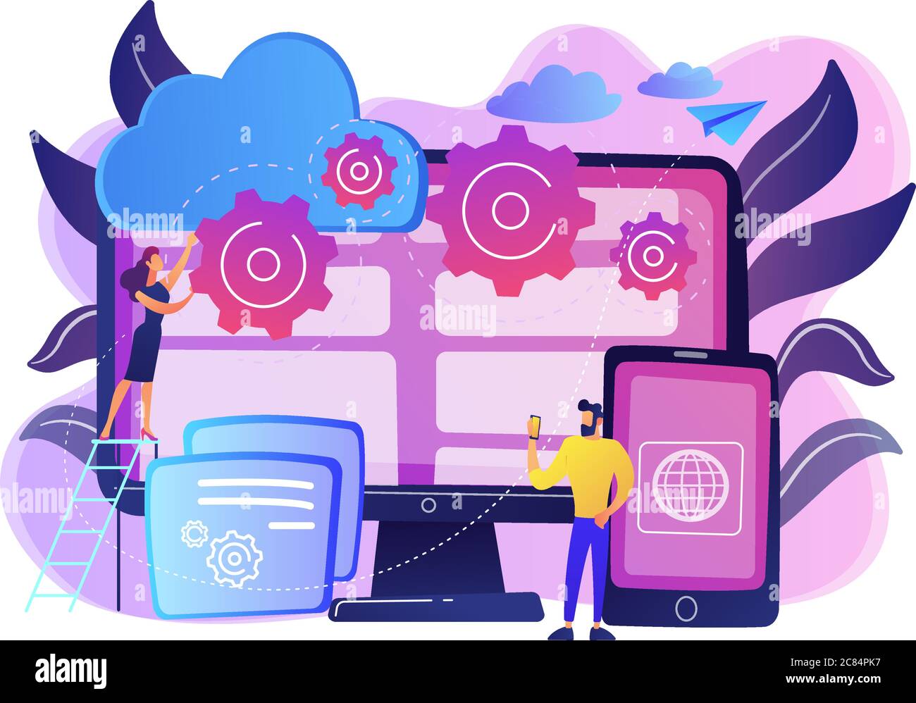 Cross-platform programming concept vector illustration Stock Vector Image & Art - Alamy