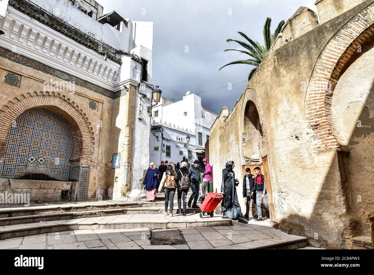 Morocco, Tetouan: scene from everyday life with inhabitants in the ...