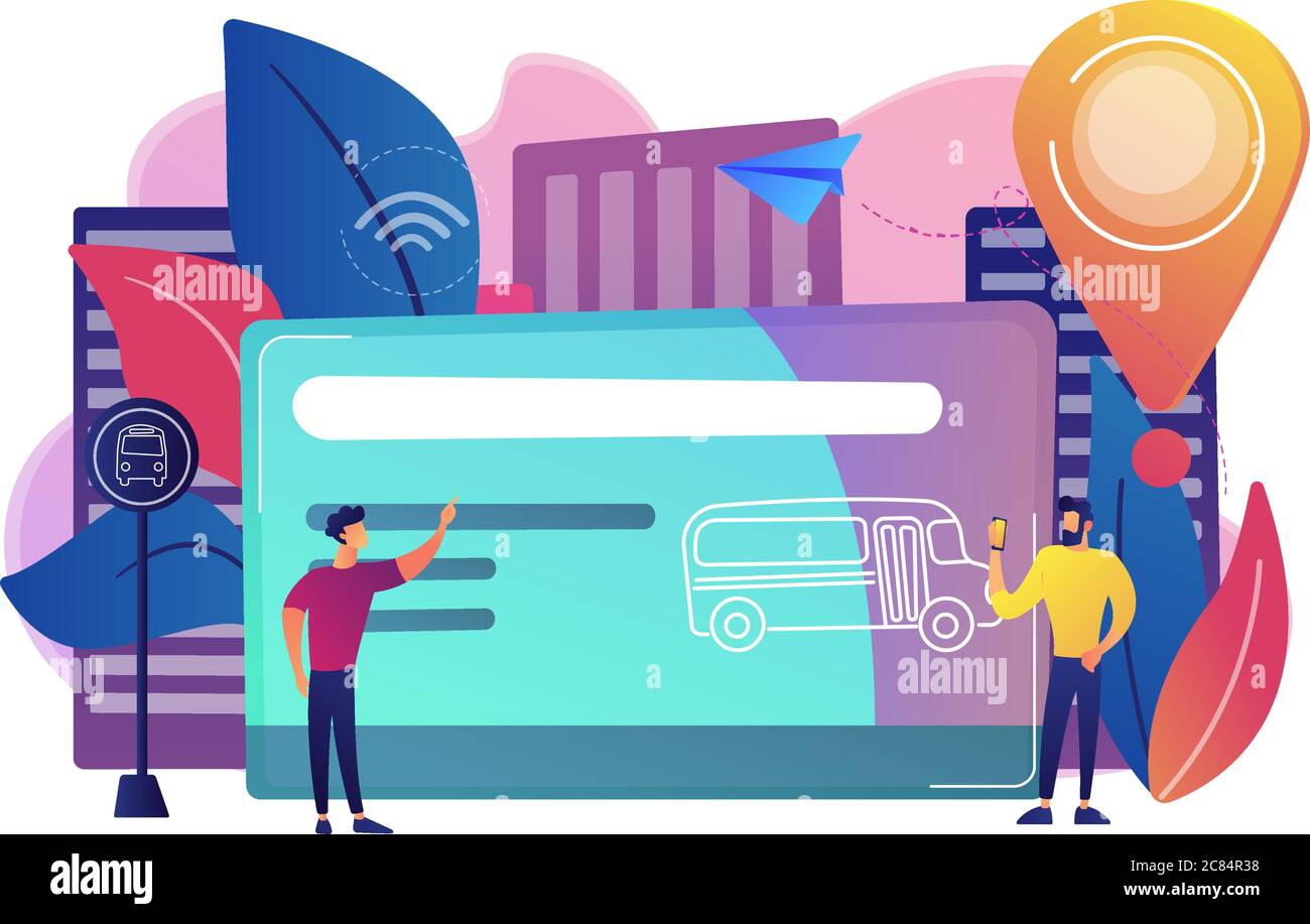 Public transport travel pass card concept vector illustration Stock ...