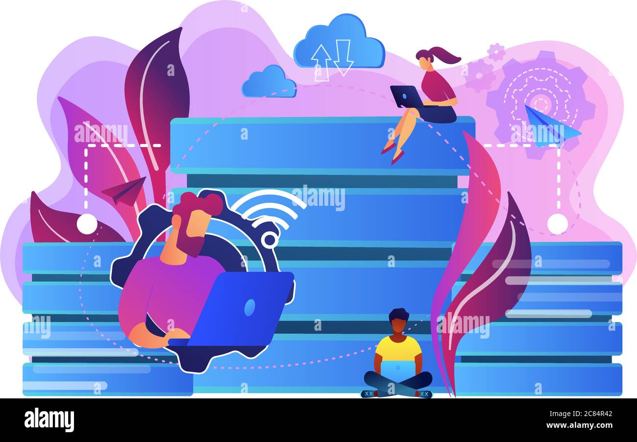 Database Concept Vector Illustration Stock Vector Image And Art Alamy