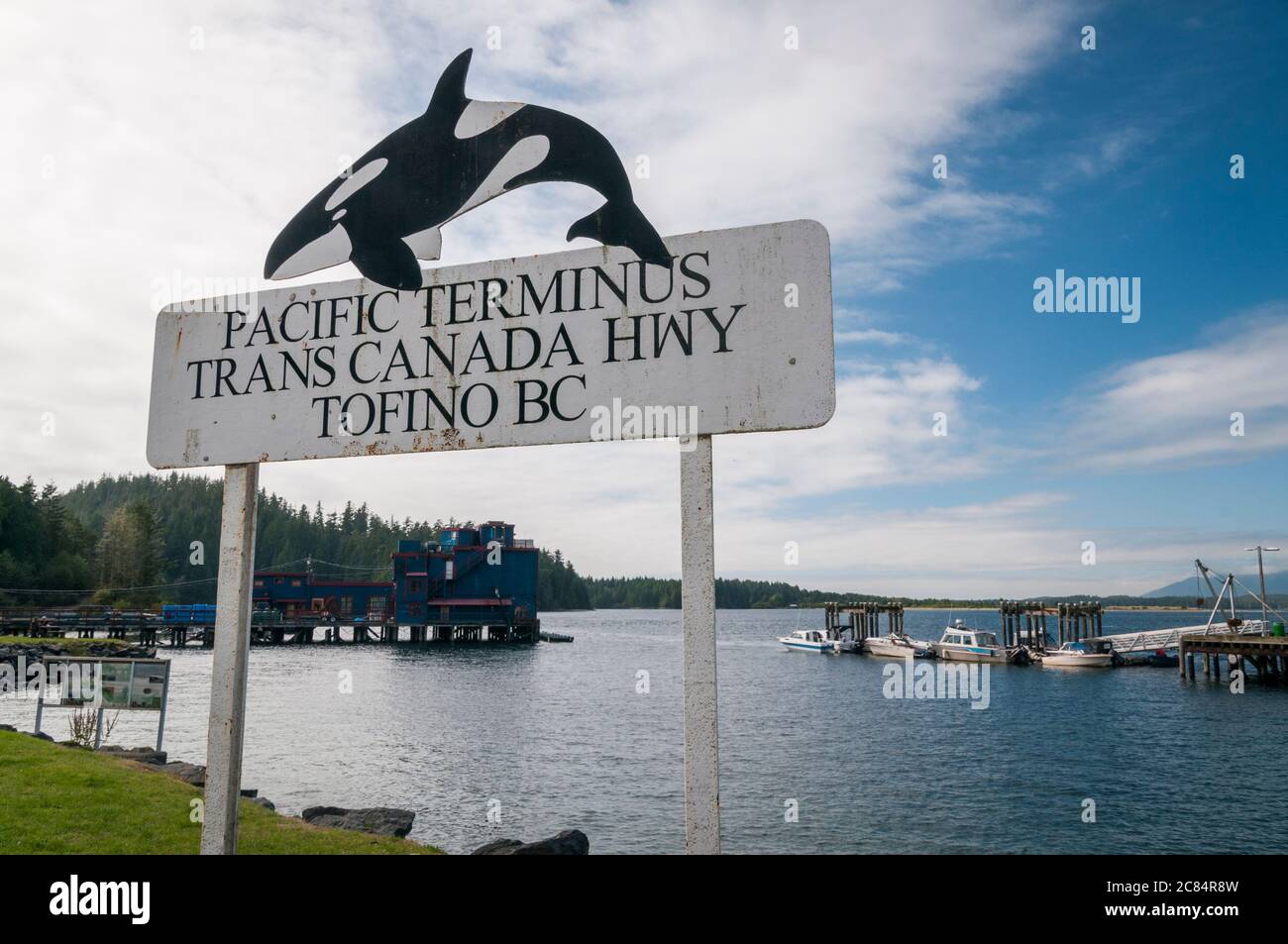 Pacific Terminus of the Trans-Canada Highway, Tofino, Vancouver Island ...
