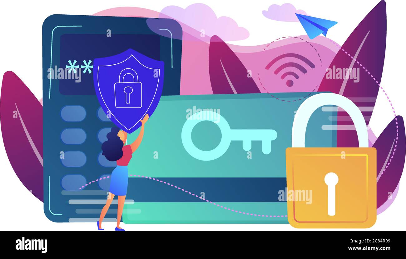 Security Access Card Concept Vector Illustration Stock Vector Image And Art Alamy 