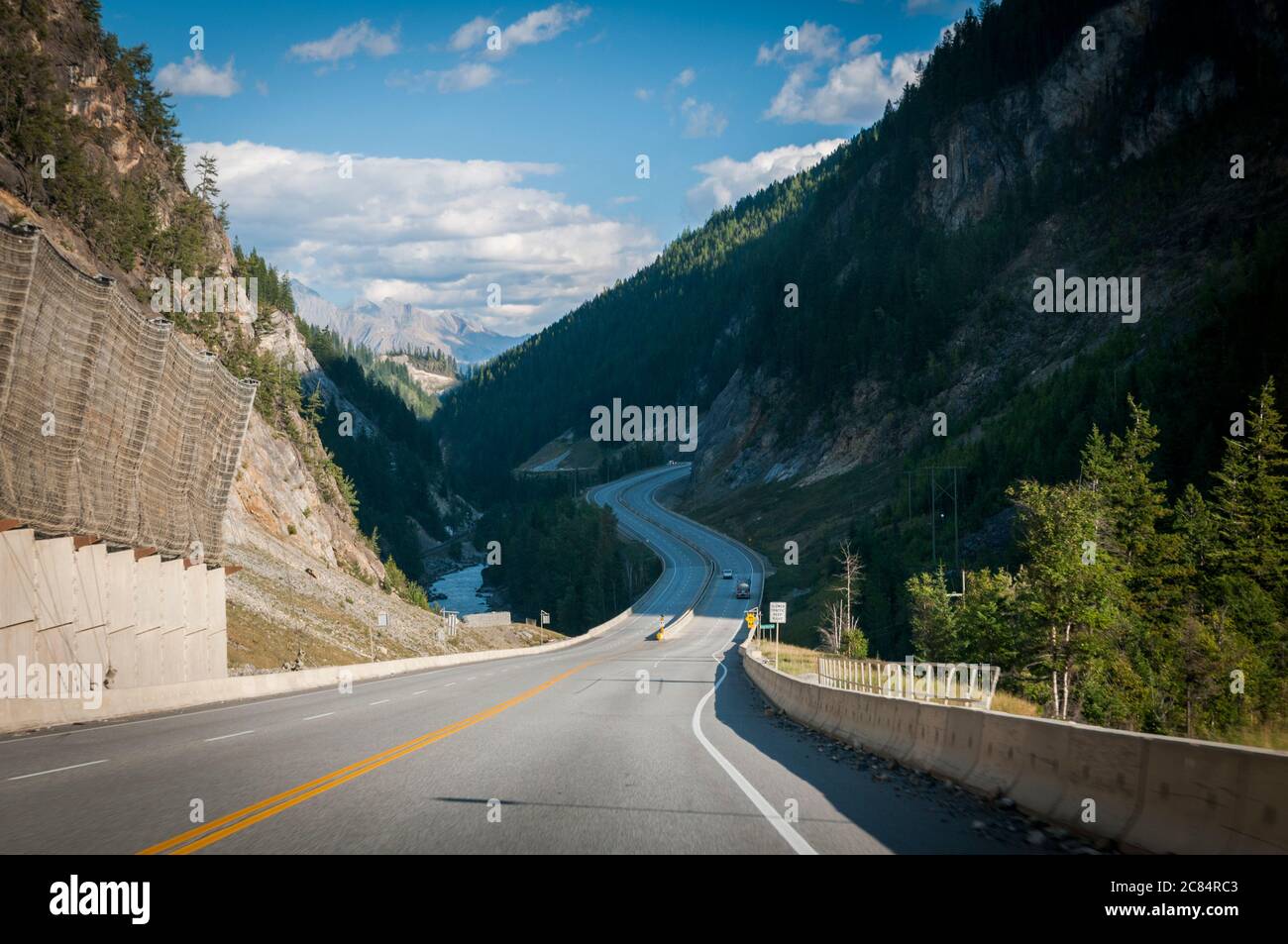 Yoho Bridge on Trans-Canada Highway, Highway 1, through Lower Canyon ...