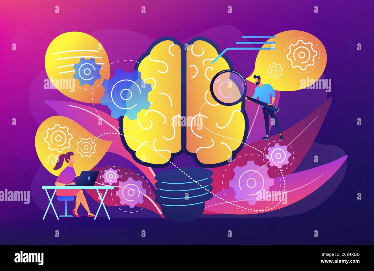 Thinkng concept vector illustration Stock Vector Image & Art - Alamy