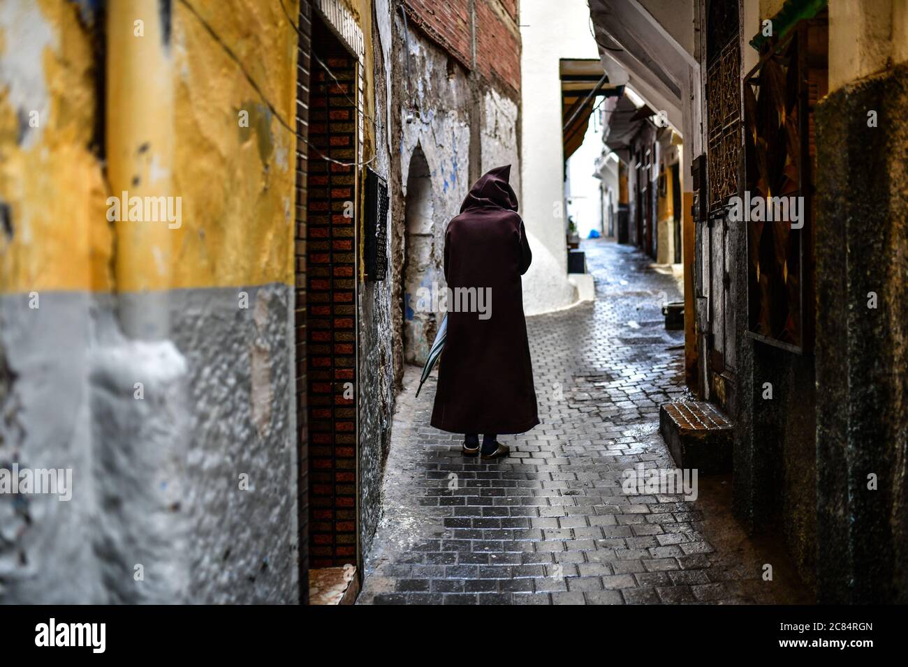 Morocco, Tangier: Scene from everyday life with inhabitants in the ...
