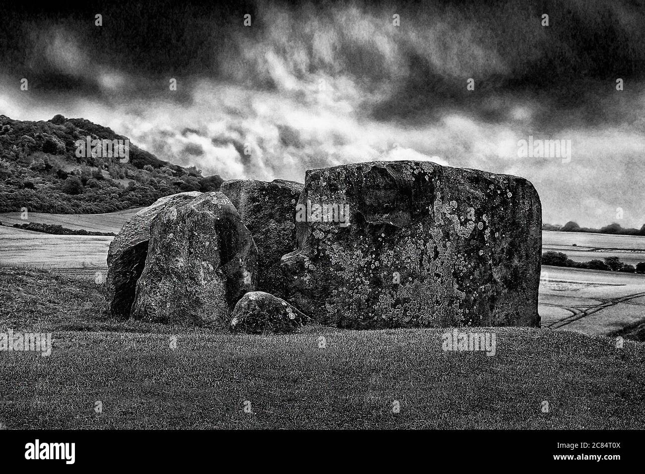 The Coldrum Long Barrow, also known as the Coldrum Stones . A chambered ...