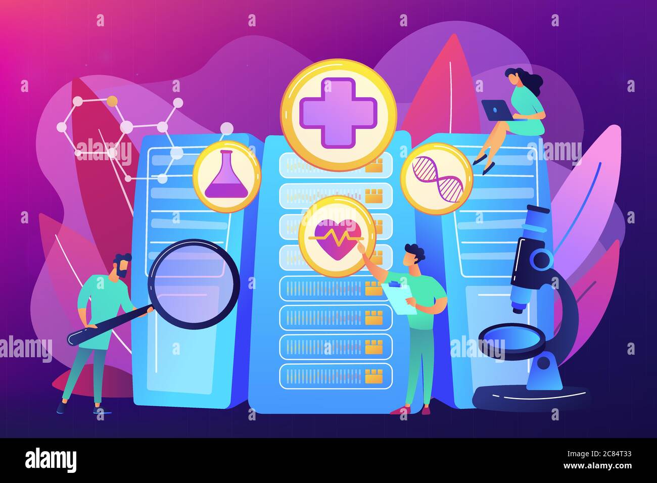 Big data healthcare concept vector illustration Stock Vector Image ...