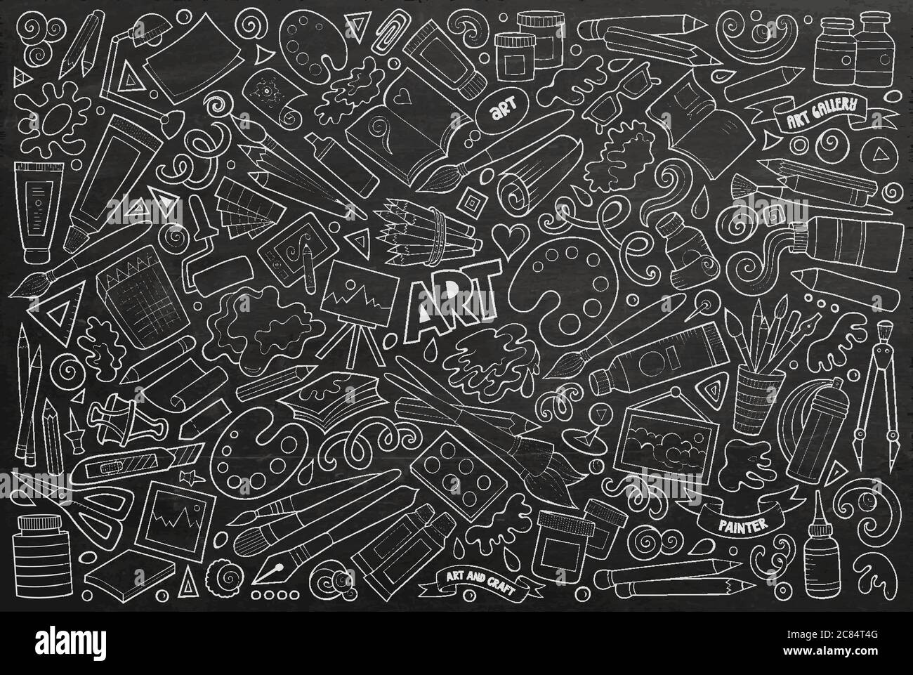 Vector set of Art and Craft objects and symbols Stock Vector Image ...