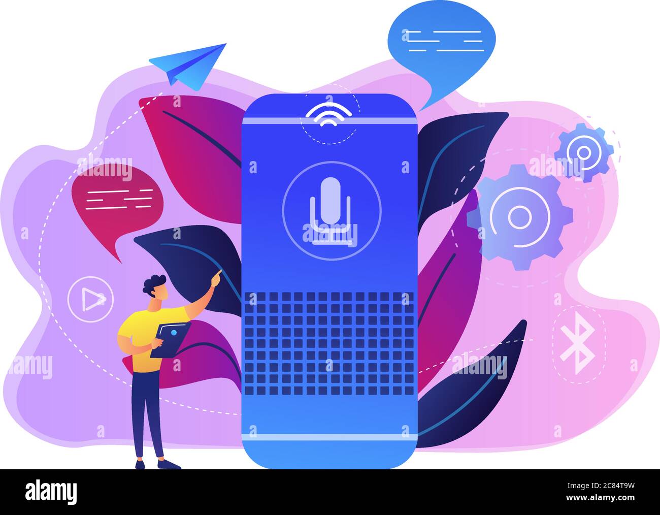 Interactive smart speaker voice Cut Out Stock Images & Pictures - Alamy
