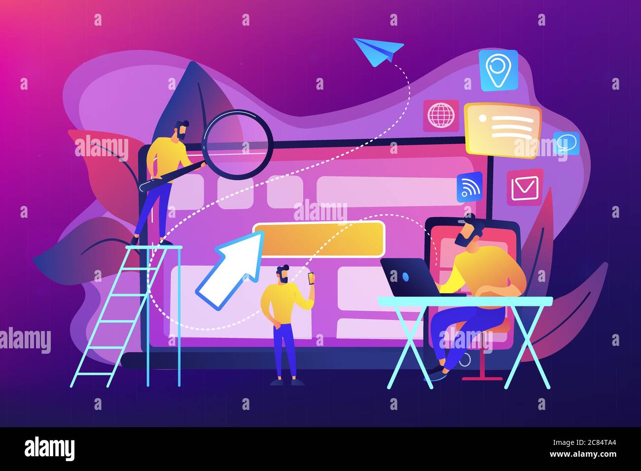 Cross-device tracking concept vector illustration Stock Vector Image ...