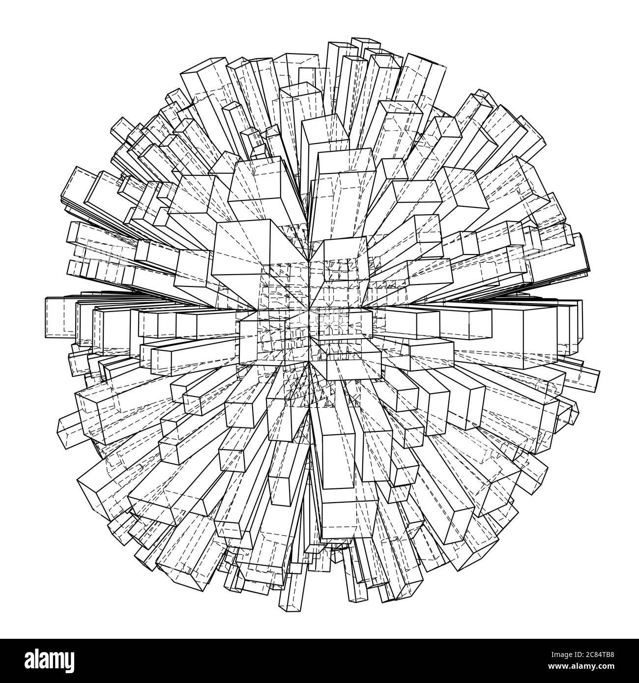 3d cityscape blueprint Cut Out Stock Images & Pictures - Alamy