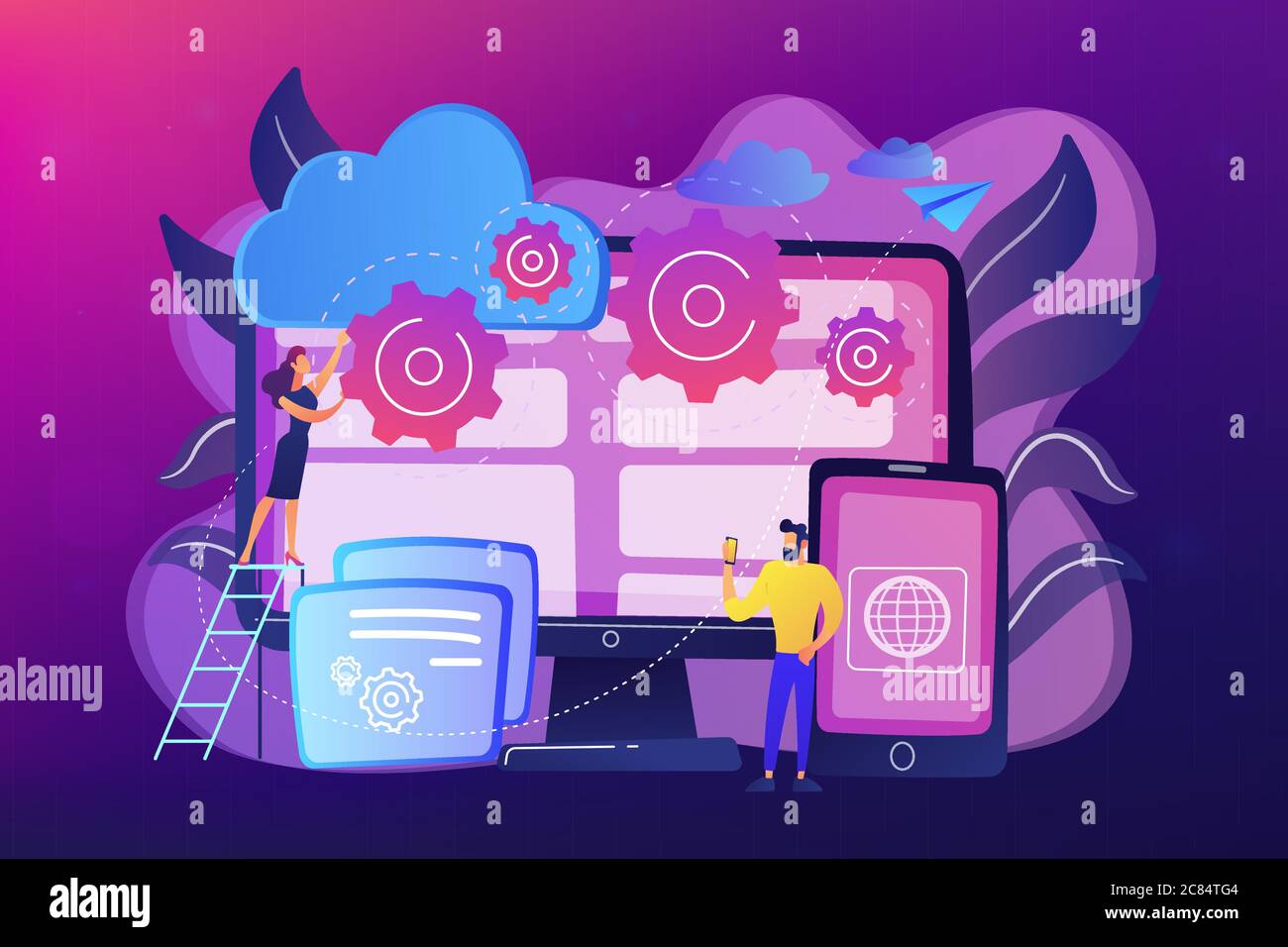 Cross-platform programming concept vector illustration Stock Vector ...