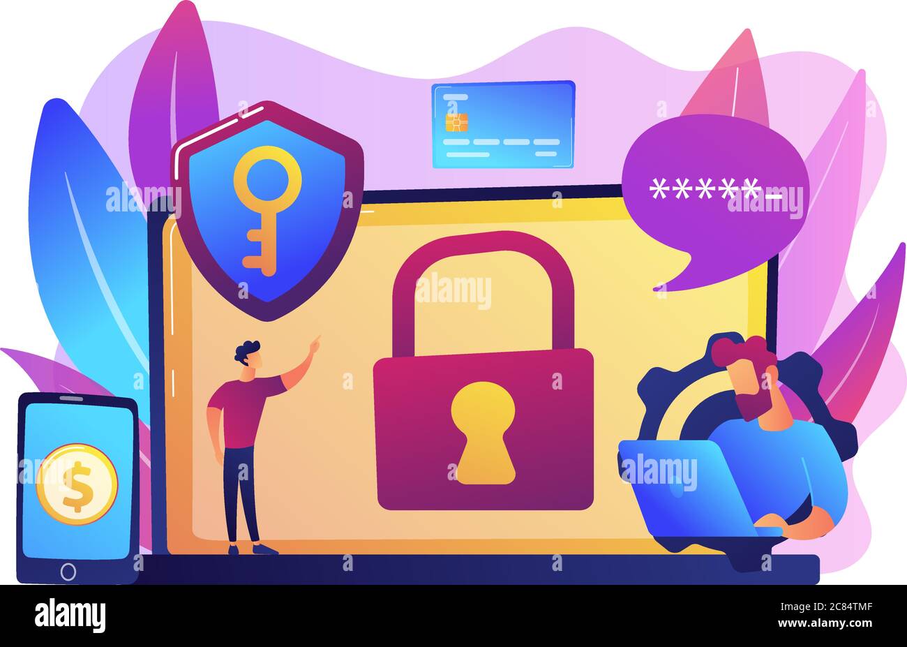 Cyber security software concept vector illustration Stock Vector Image ...