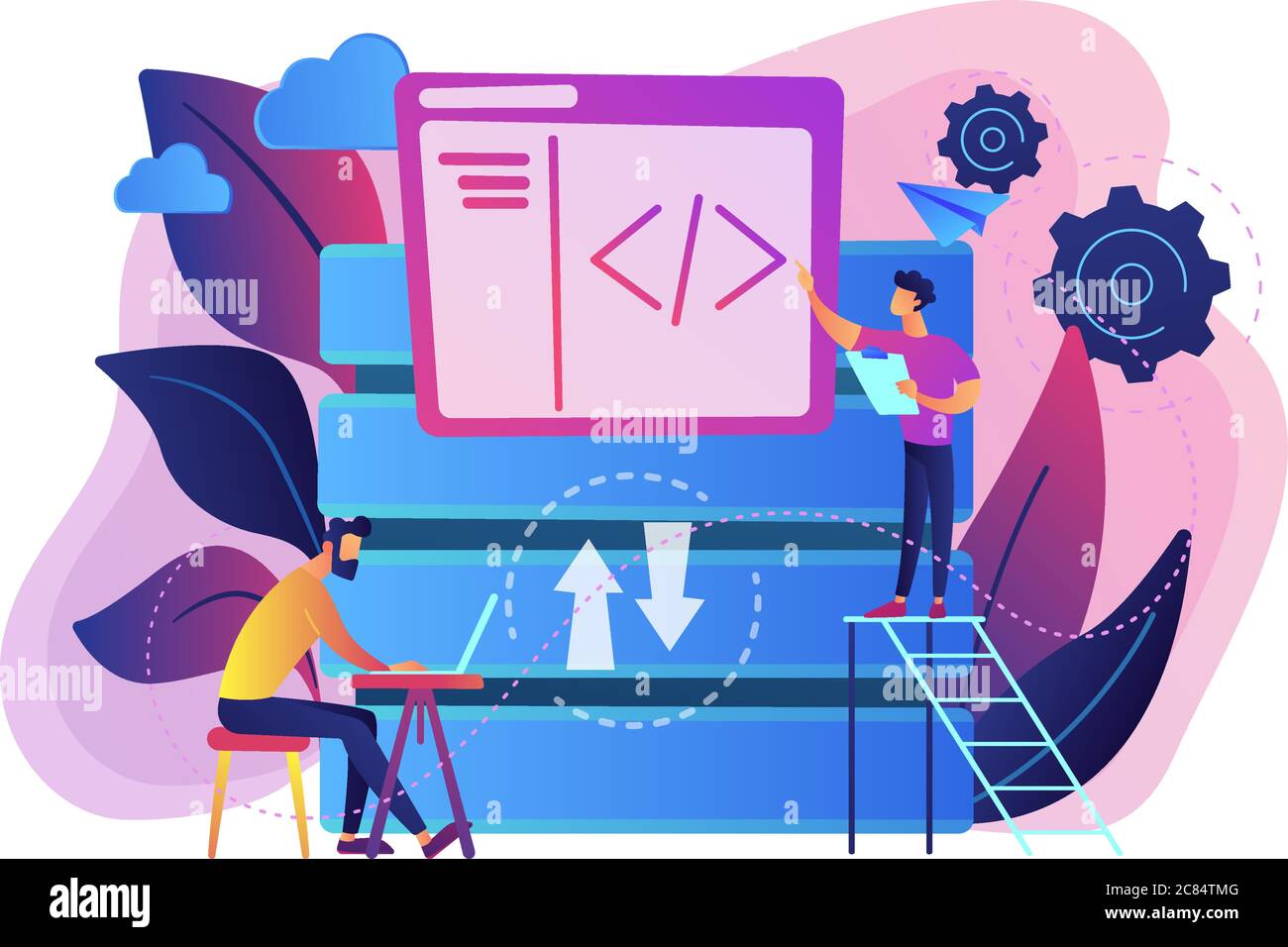 Big data developer concept vector illustration Stock Vector Image & Art - Alamy