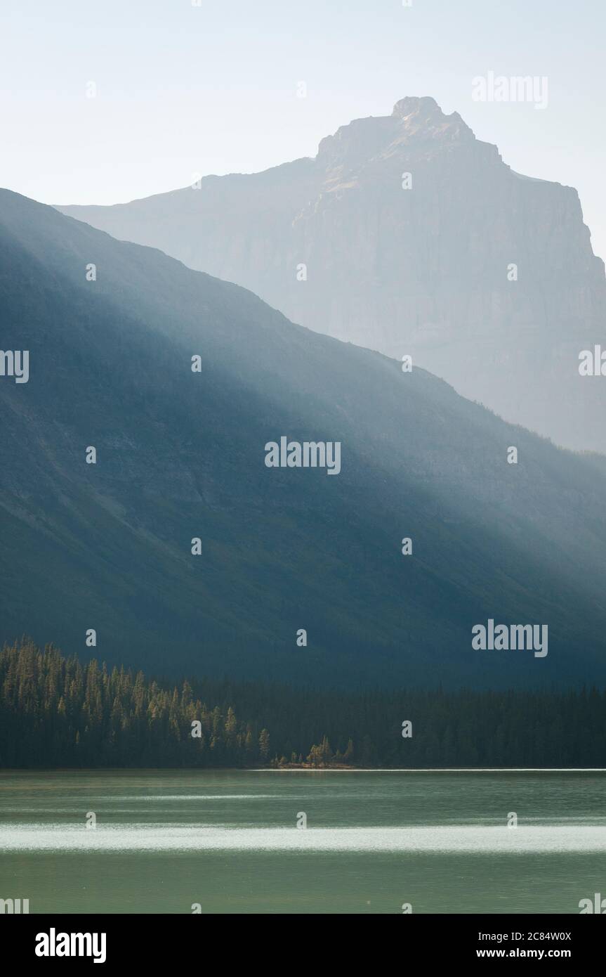 Mount Jimmy Simpson, Bow Lake, Alberta, Canada Stock Photo - Alamy