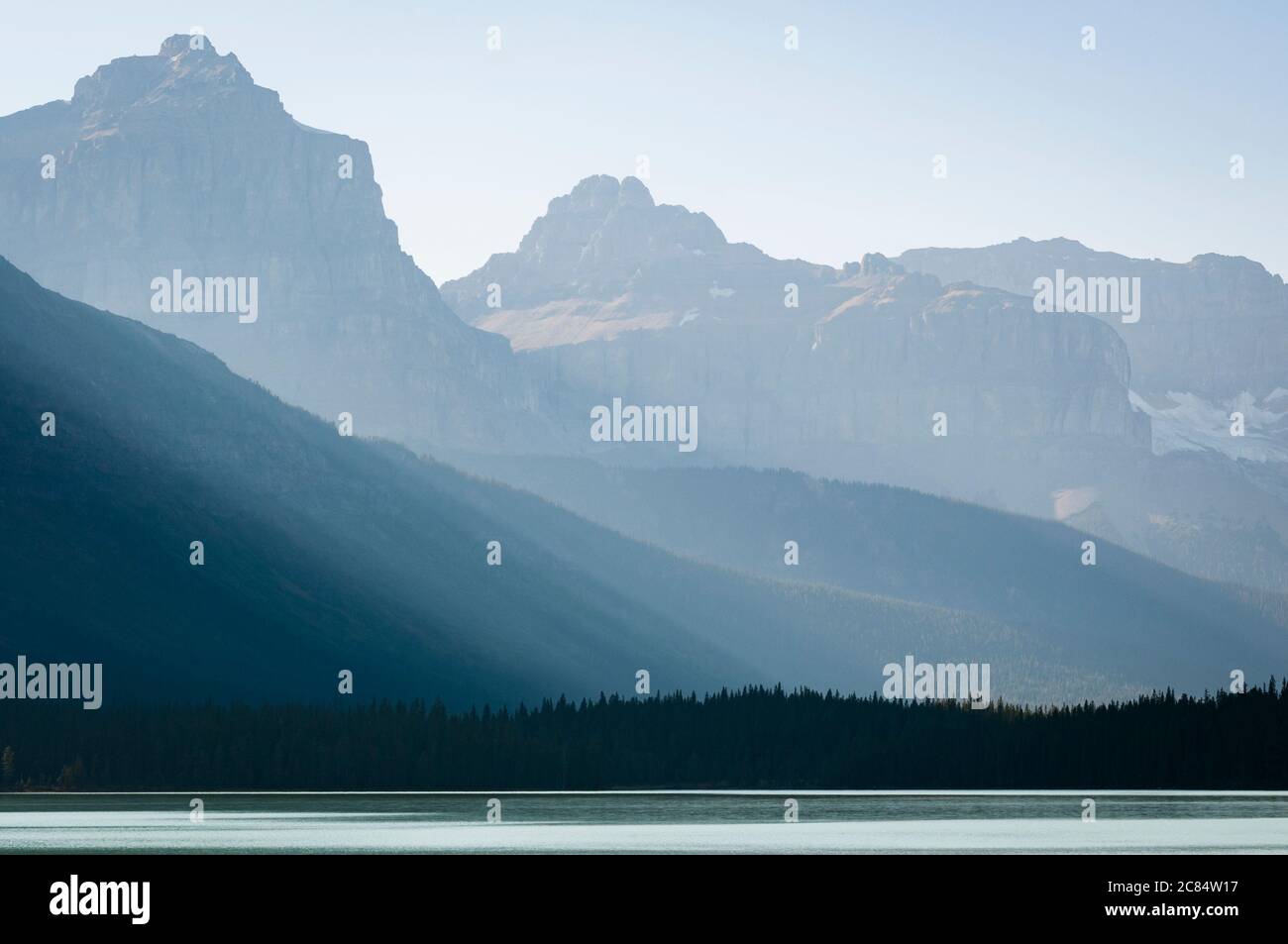 Mount Jimmy Simpson, Bow Lake, Alberta, Canada Stock Photo - Alamy