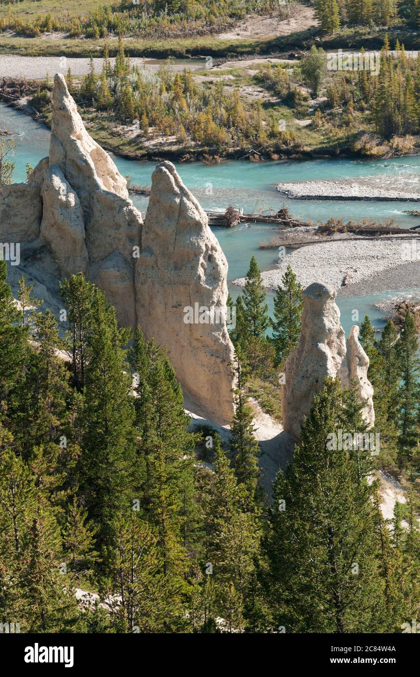 The Hoodoos, Banff, Alberta, Canada Stock Photo - Alamy