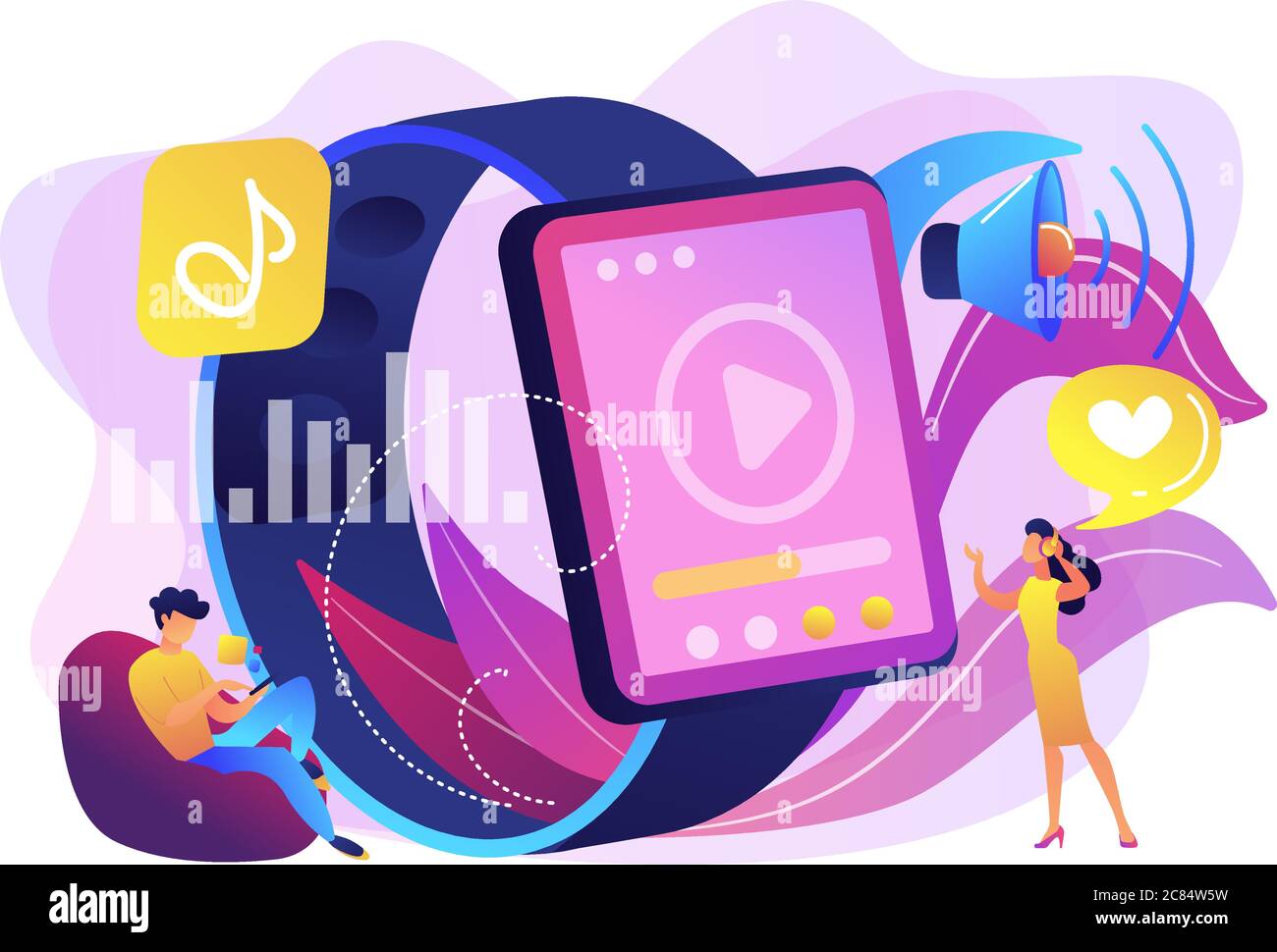 Smartwatch player concept vector illustration Stock Vector Image & Art ...