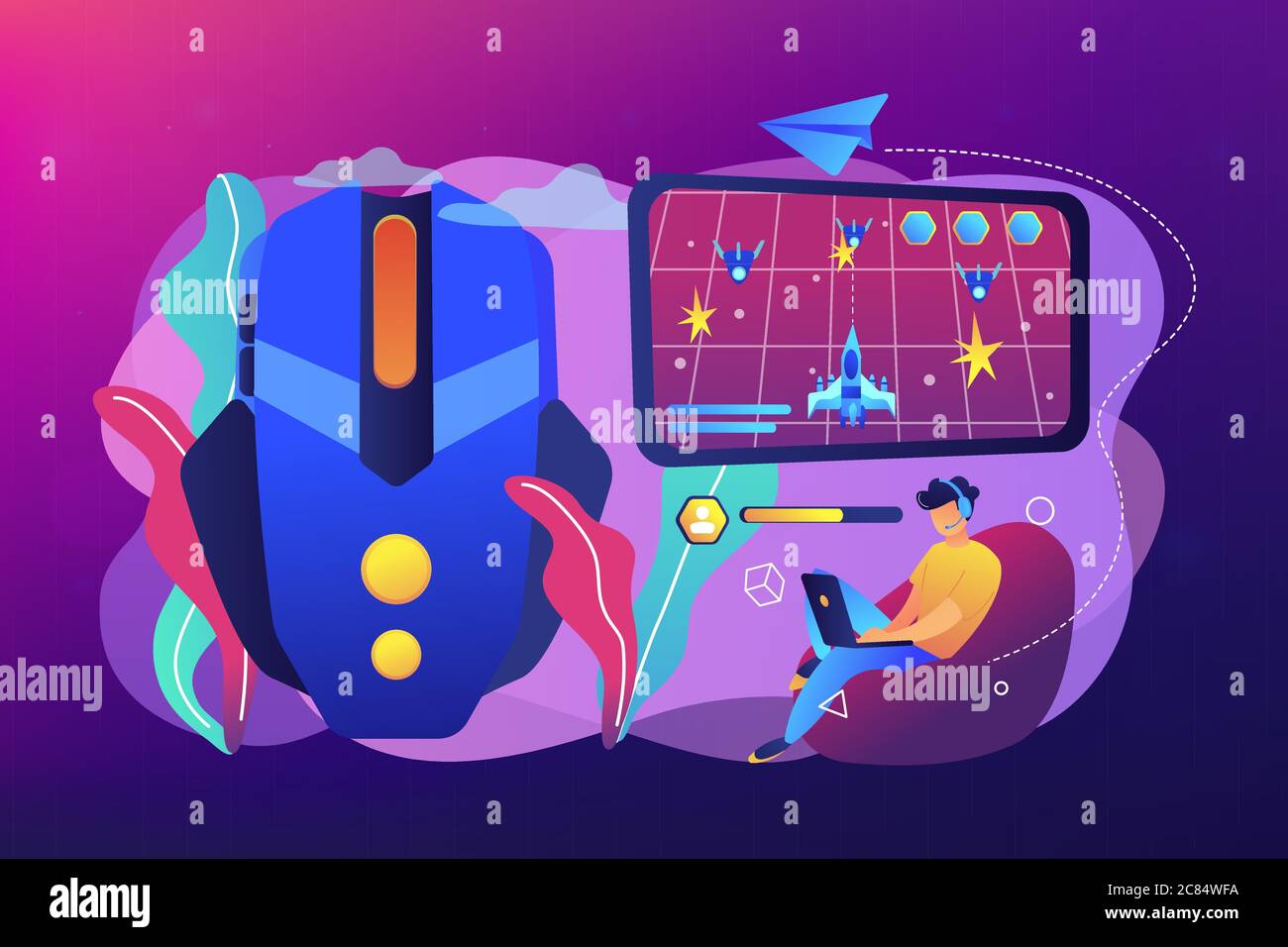 Action game concept vector illustration Stock Vector Image & Art - Alamy