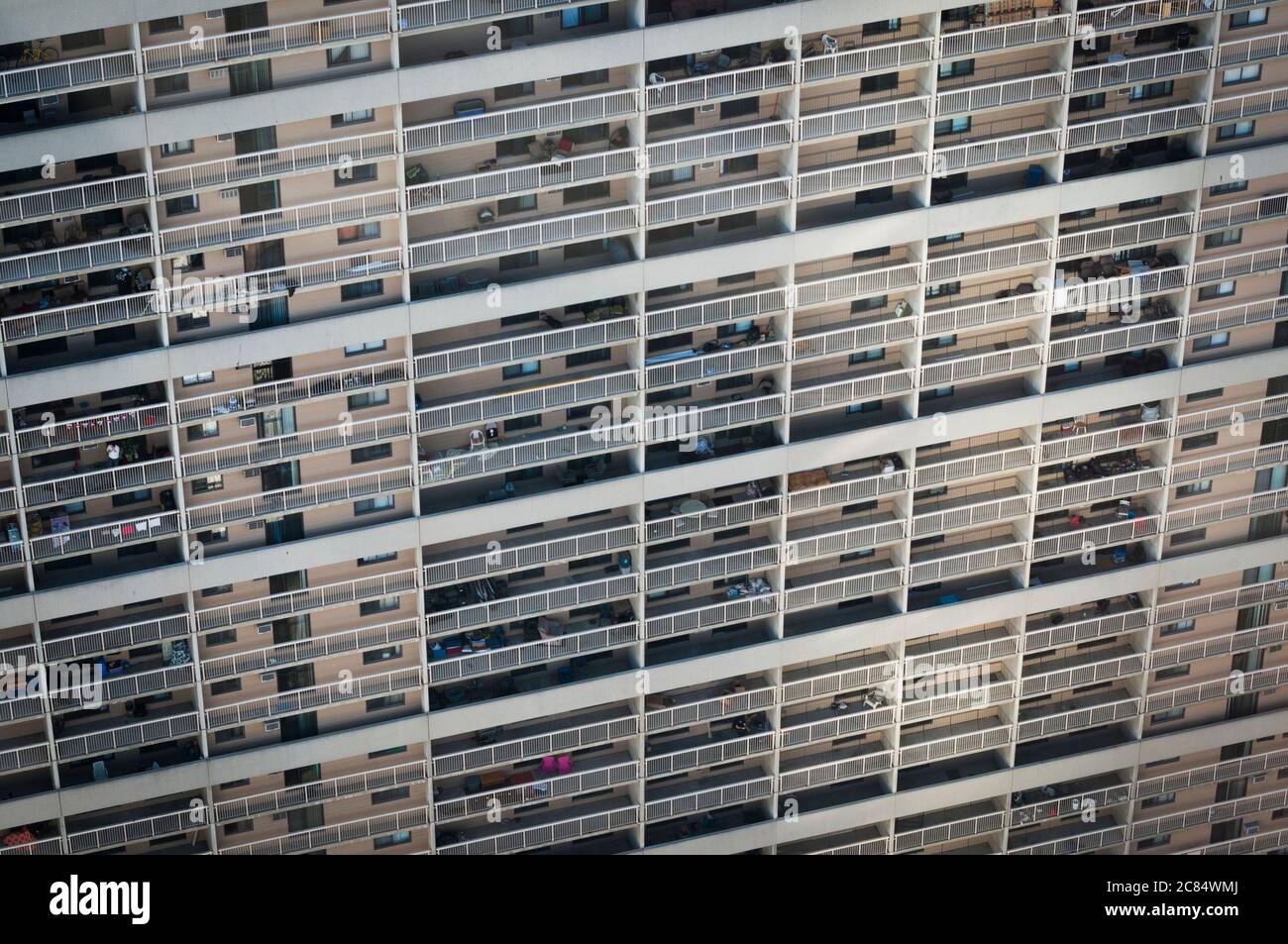 Apartment block seen from the Calgary Tower, Alberta, Canada Stock ...
