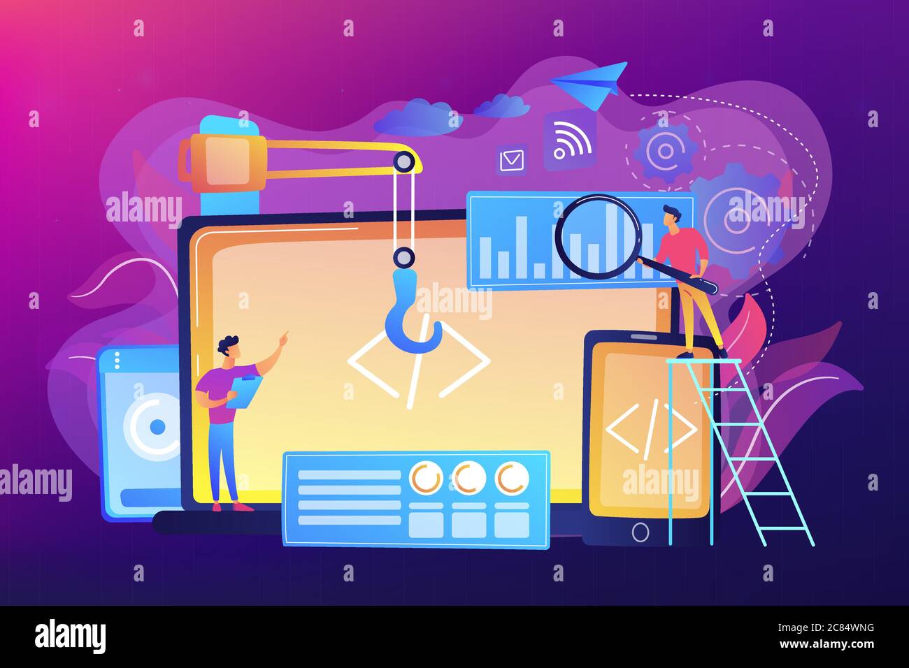 Cross-platform development concept vector illustration Stock Vector ...