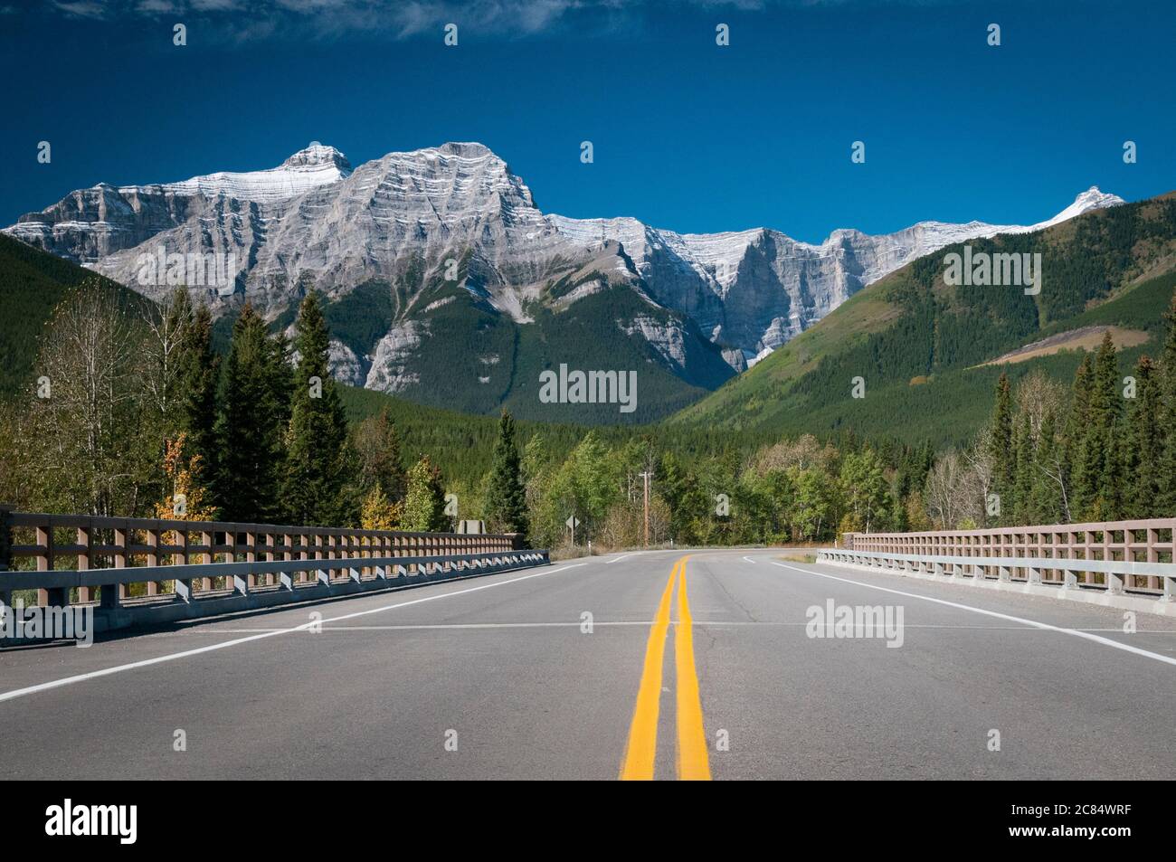 Mount Bogart, left, Ribbon Peak and Mount Sparrowhawk, Kananaskis ...