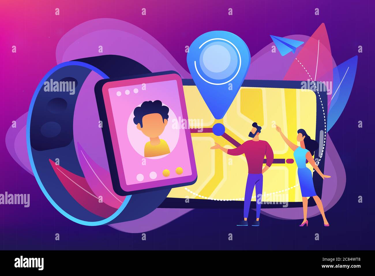 GPS kids tracker concept vector illustration Stock Vector Image & Art ...