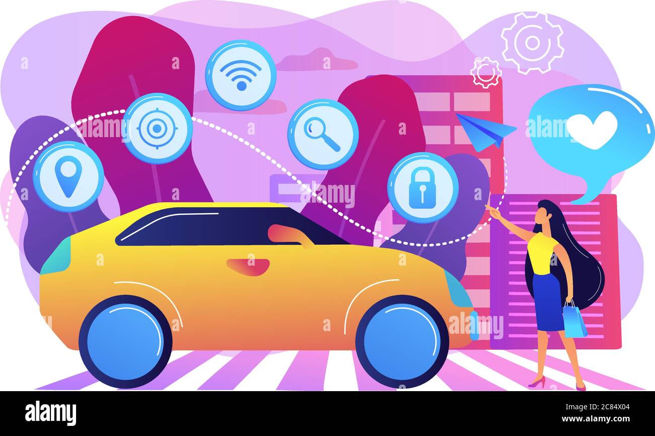 Autonomous car concept vector illustration Stock Vector Image & Art - Alamy