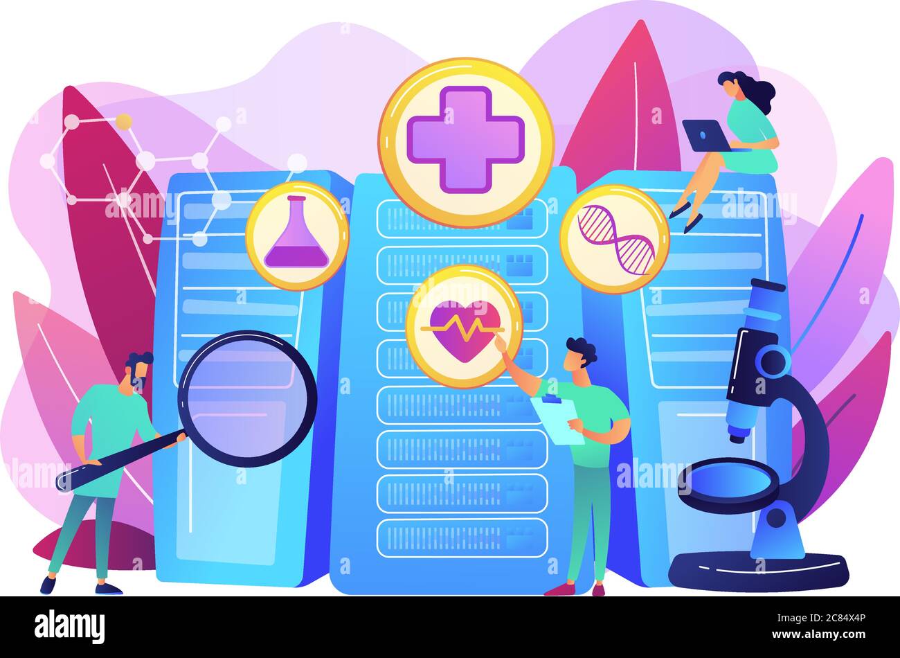 Big data healthcare concept vector illustration Stock Vector Image ...
