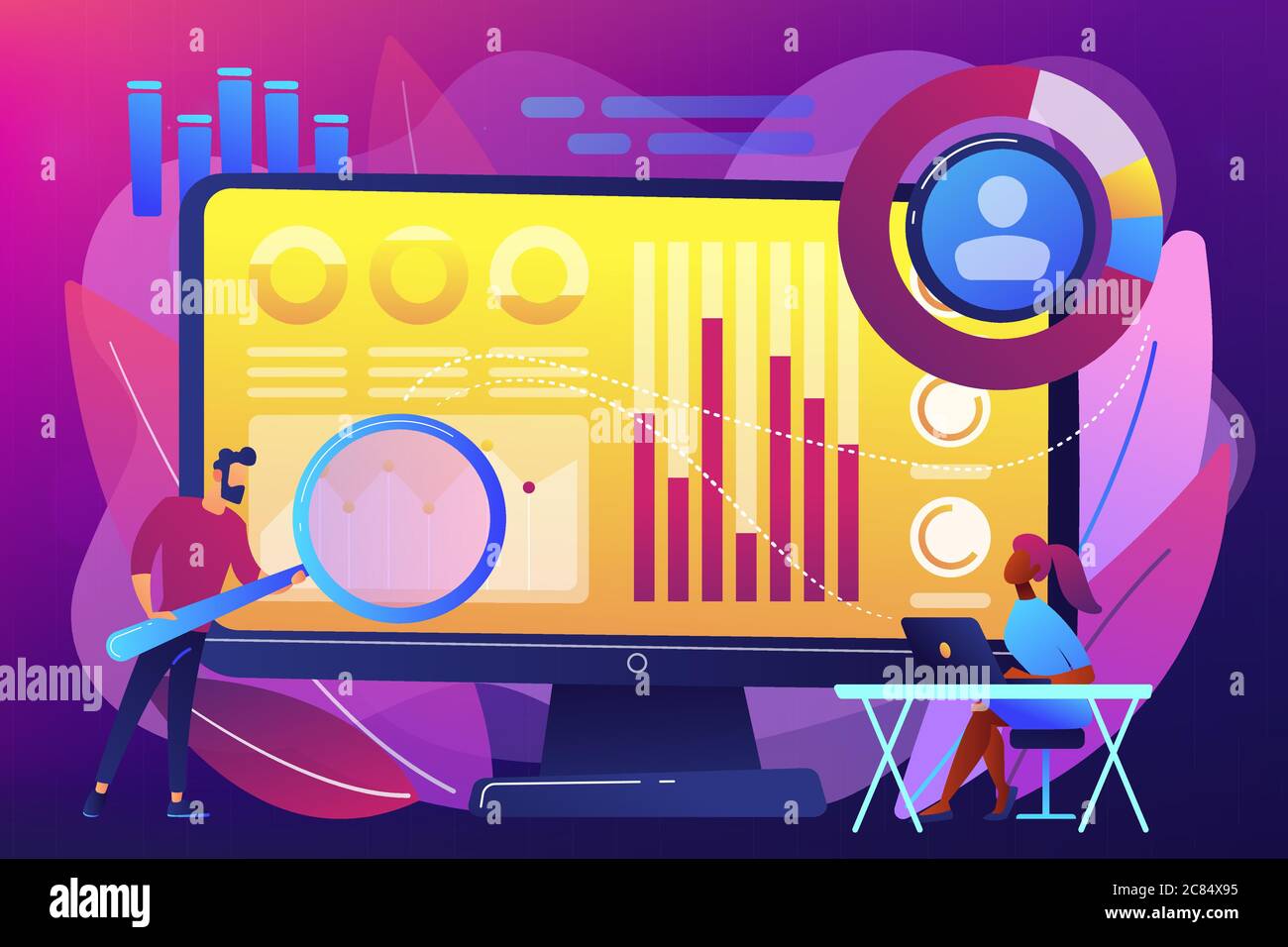 Financial management system concept vector illustration Stock Vector ...