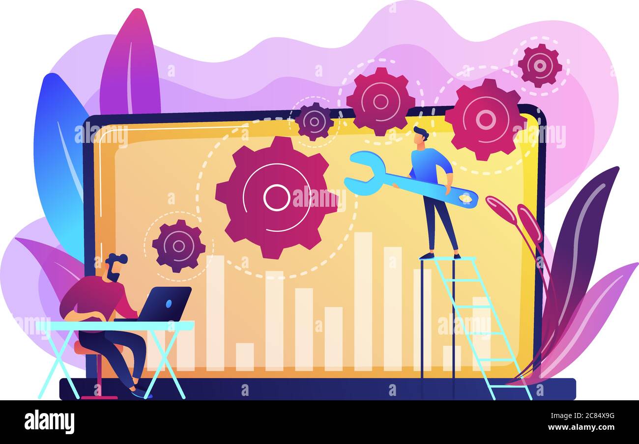 Computer troubleshooting concept vector illustration Stock Vector Image ...