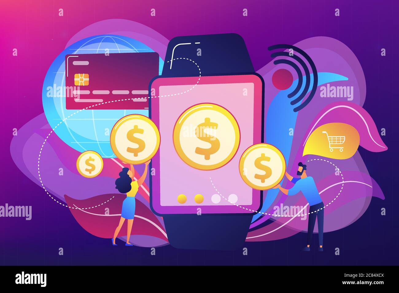 Smartwatch payment concept vector illustration Stock Vector Image & Art ...