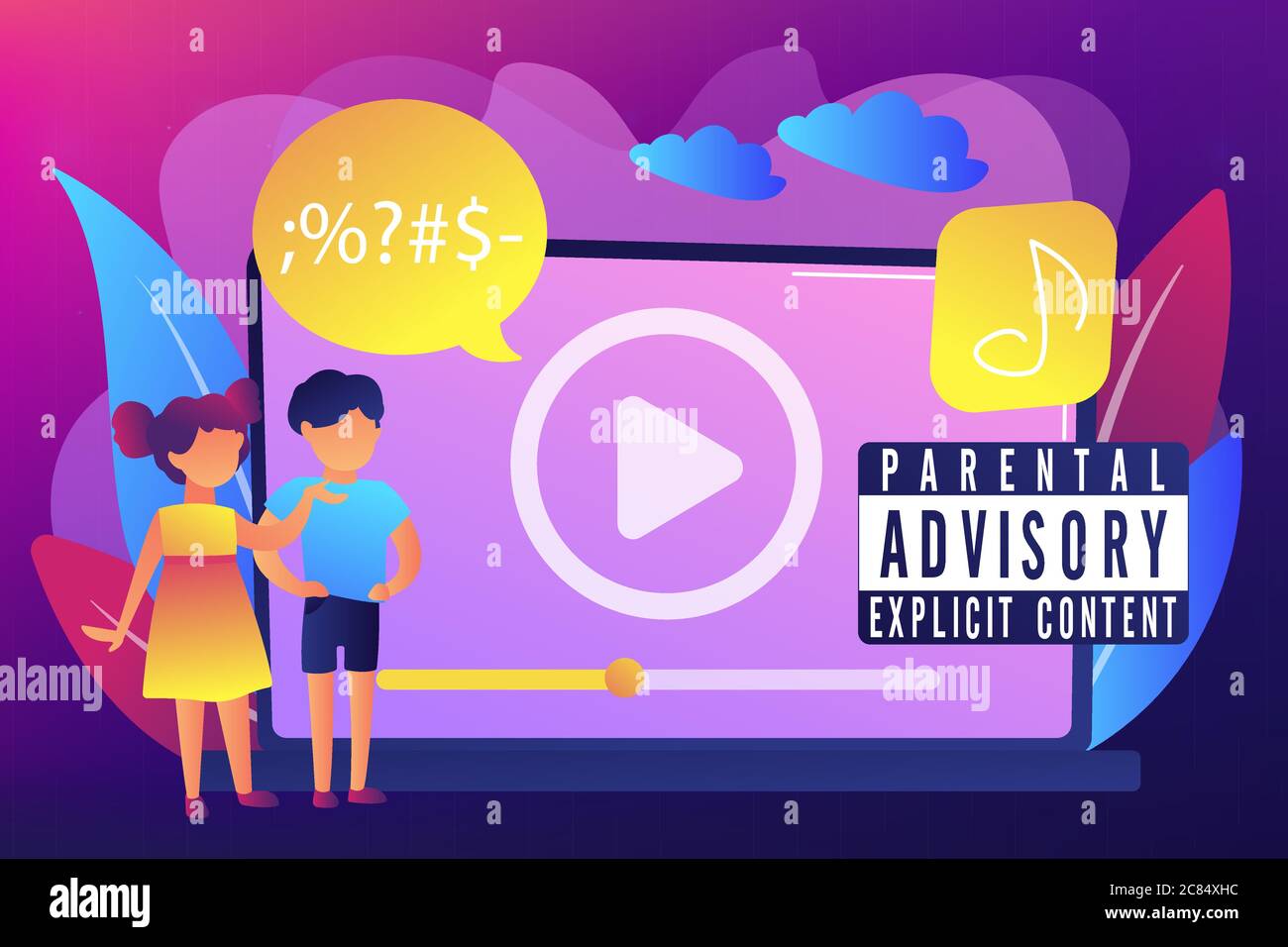 Parental advisory music concept vector illustration Stock Vector Image ...