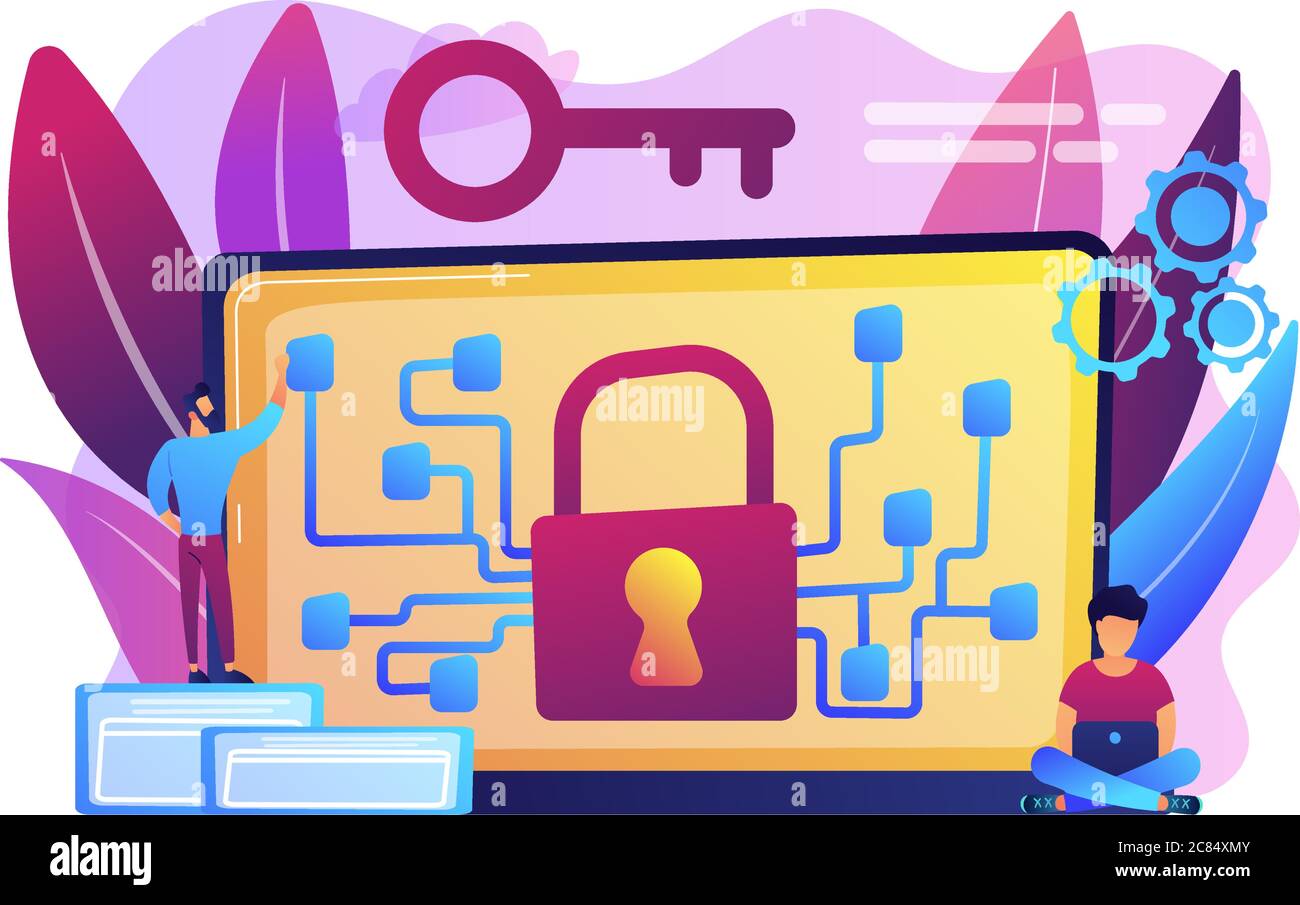 Cryptography and encryption concept vector illustration Stock Vector Image & Art - Alamy