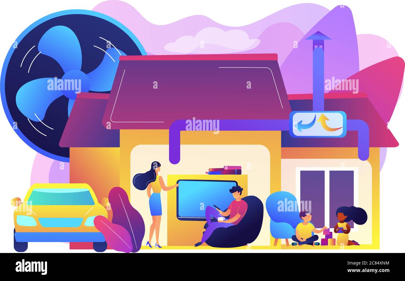 Ventilation system concept vector illustration Stock Vector Image & Art ...