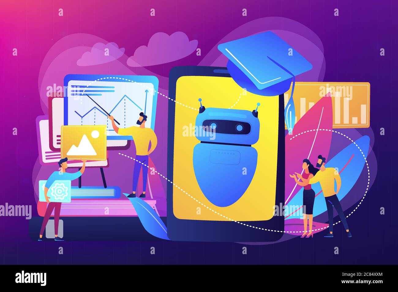 Chatbot self learning concept vector illustration Stock Vector Image ...