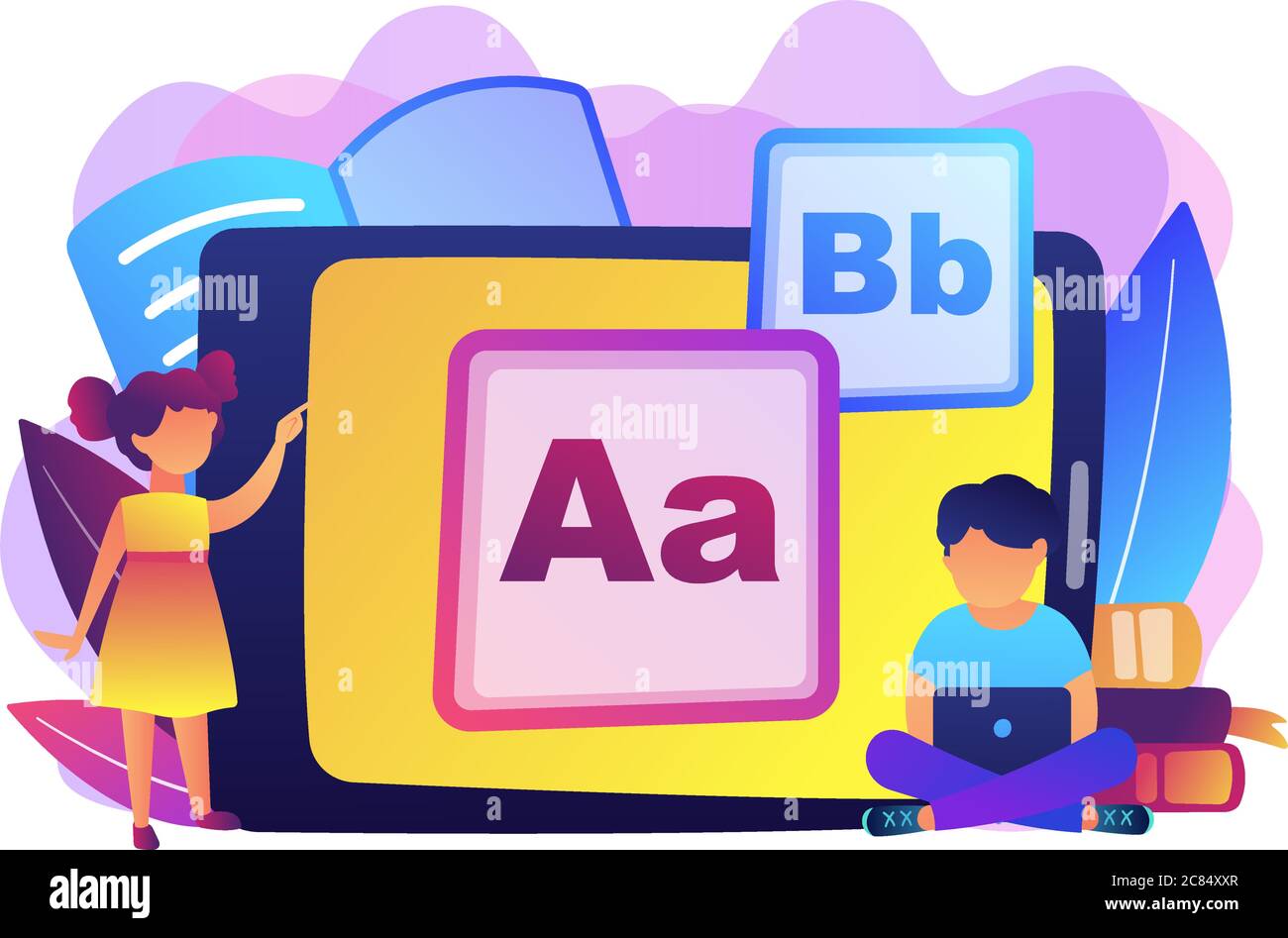 Kids digital content concept vector illustration Stock Vector Image ...