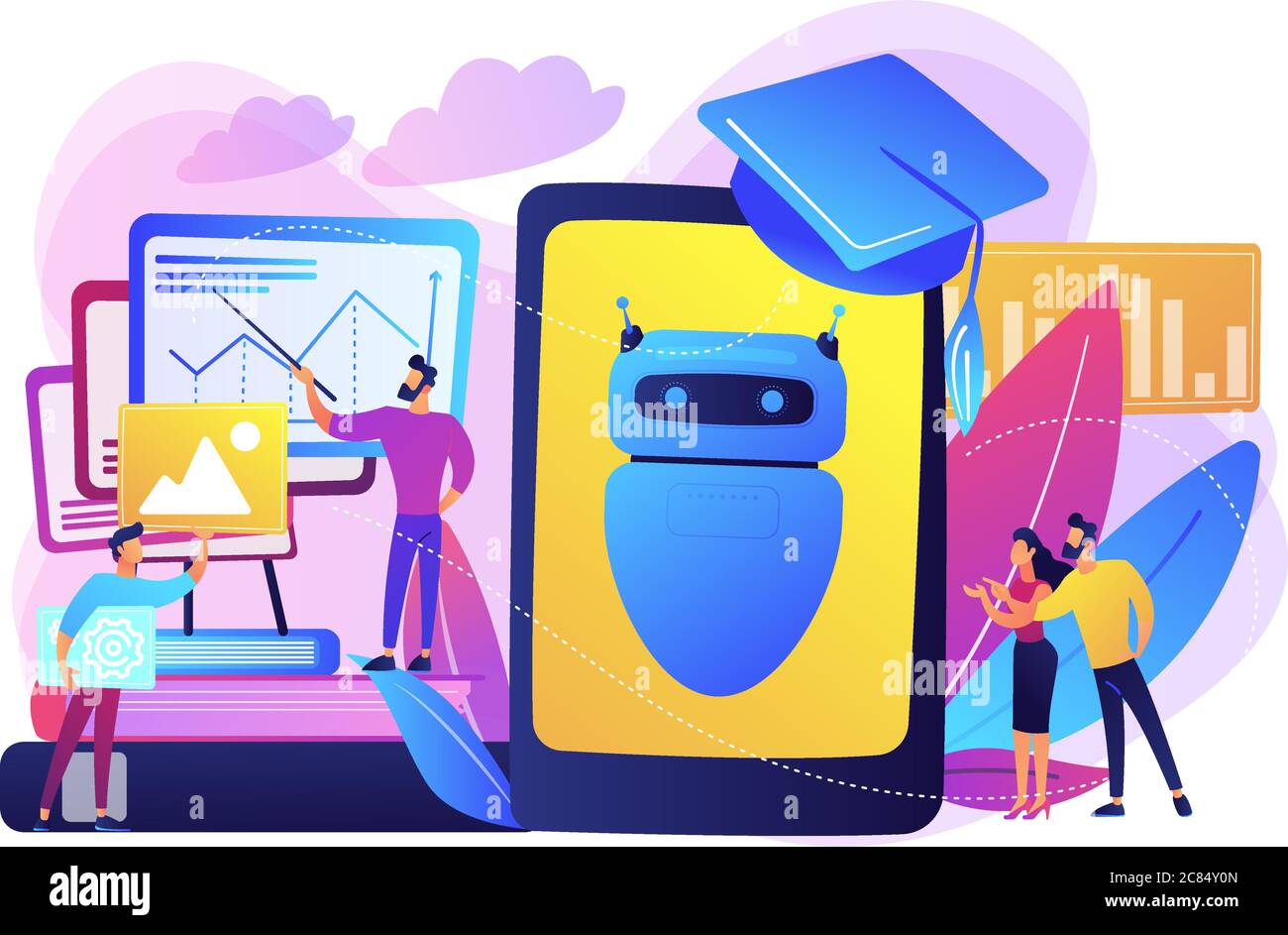 Chatbot self learning concept vector illustration Stock Vector Image ...