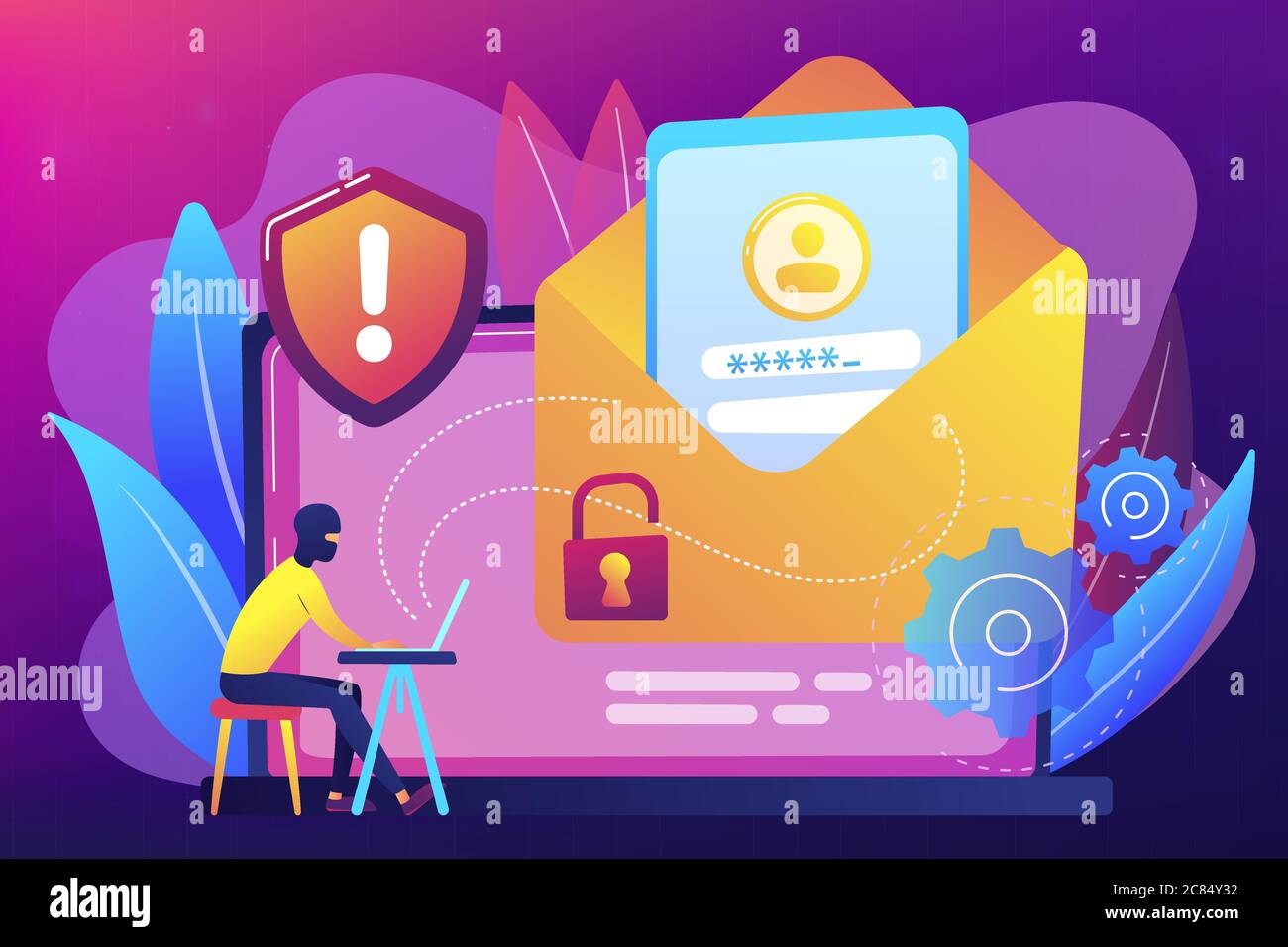 Malware computer virus concept vector illustration Stock Vector Image ...