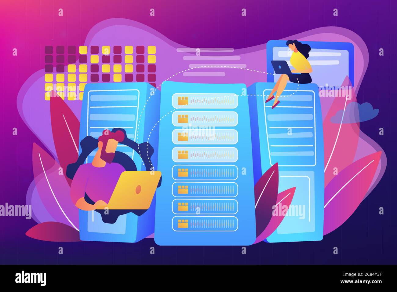 Big data storage concept vector illustration Stock Vector Image & Art ...