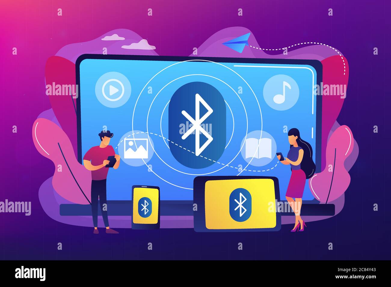 Bluetooth connection concept vector illustration Stock Vector Image ...