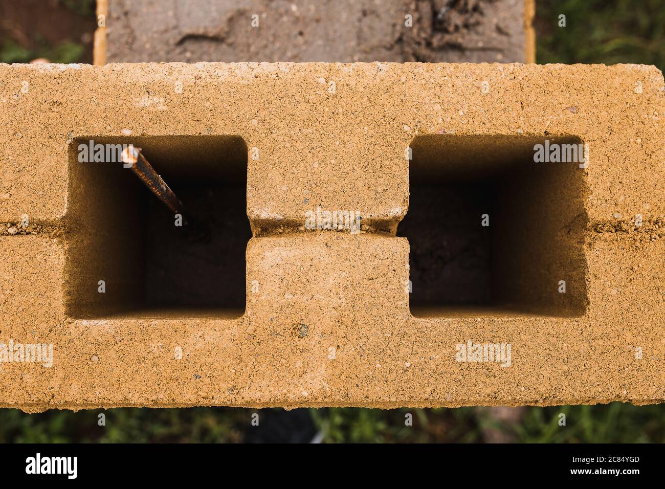 Top view of building blocks with through empty cells - through ...
