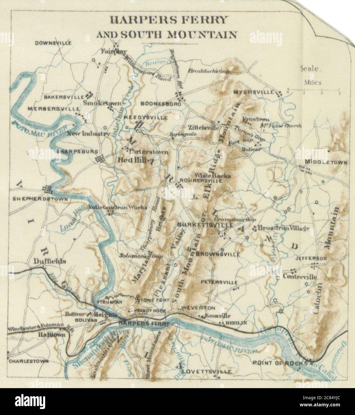 Antique map of virginia hi-res stock photography and images - Alamy