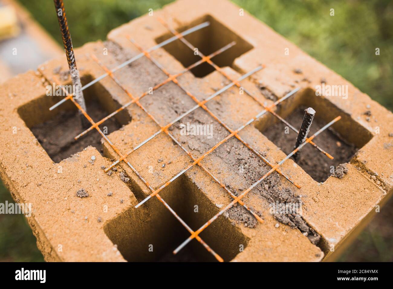 Top view of building blocks with through empty cells - through ...