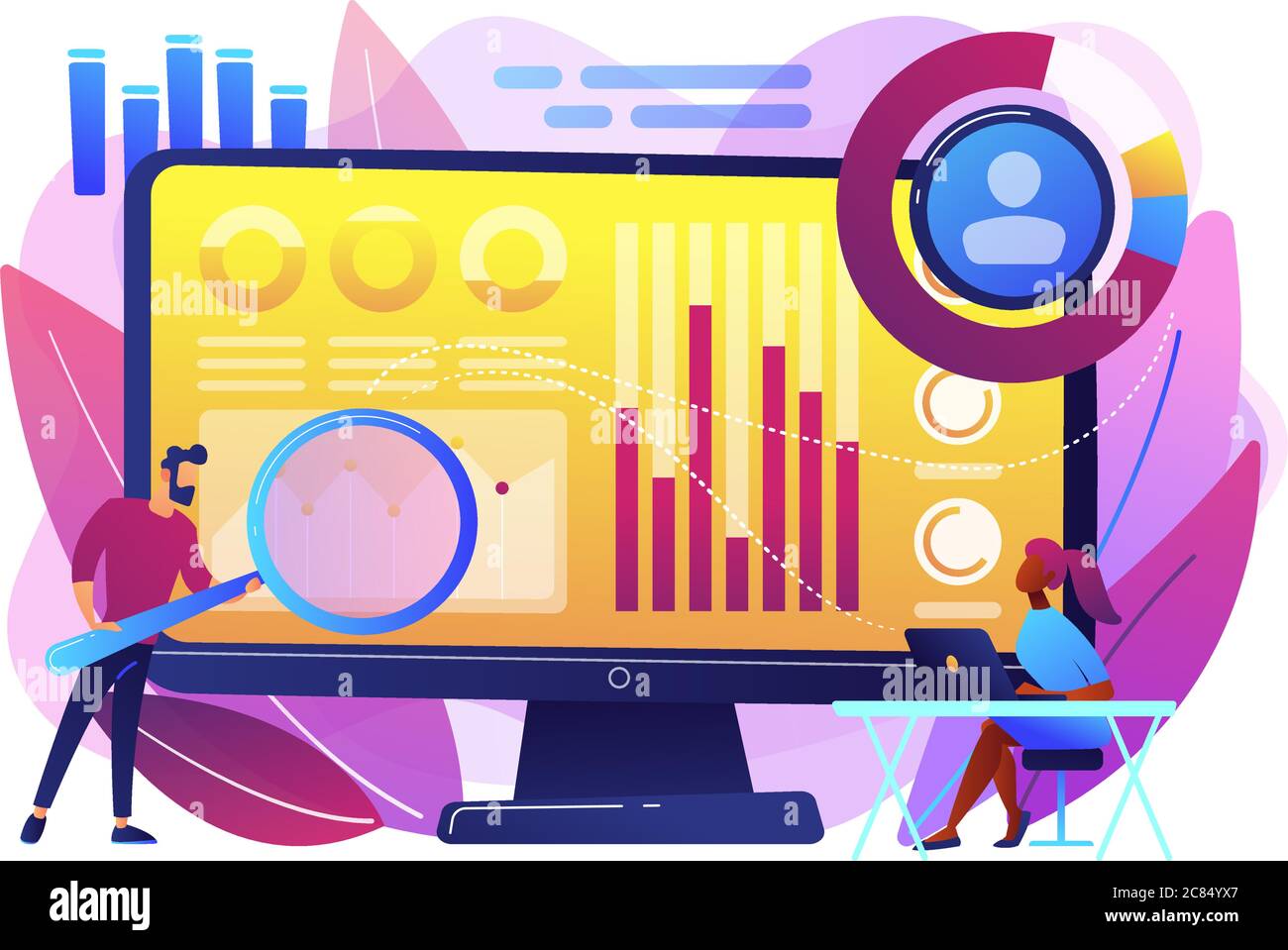 Financial management system concept vector illustration Stock Vector ...