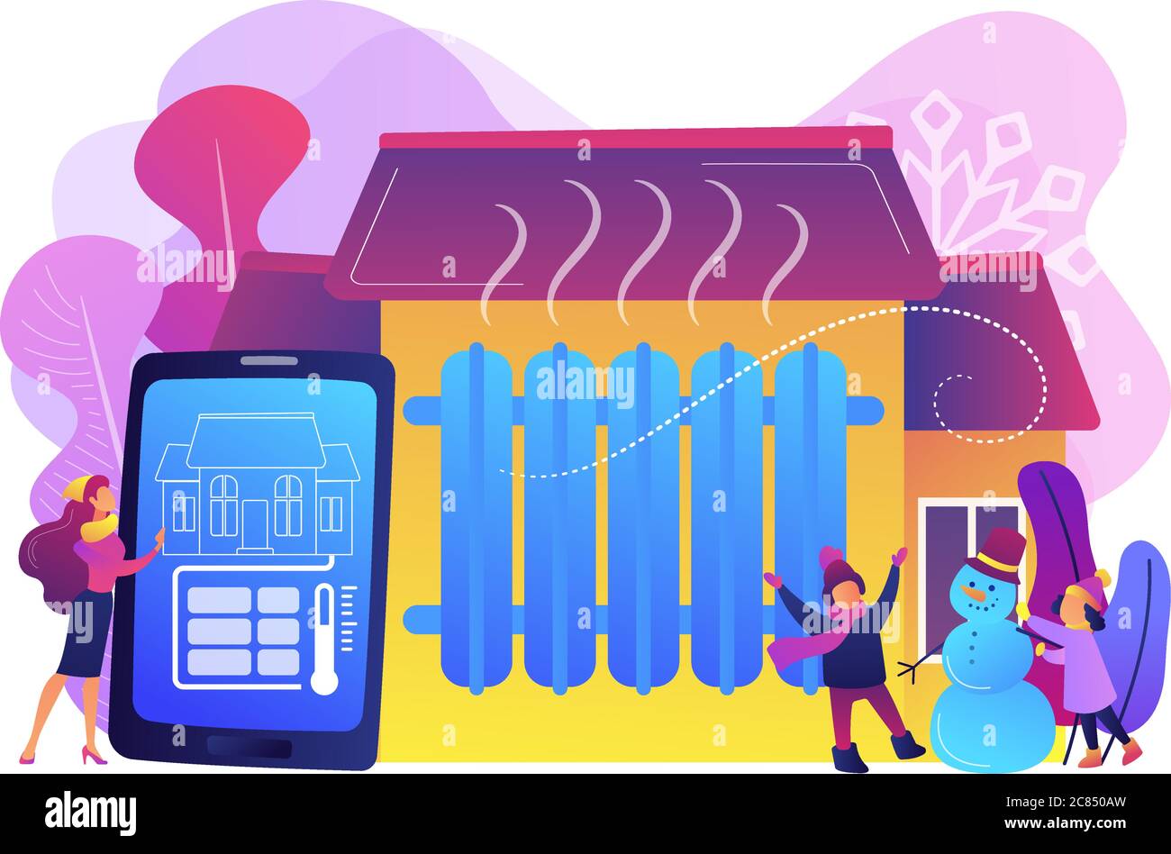 Heating system concept vector illustration Stock Vector Image & Art - Alamy