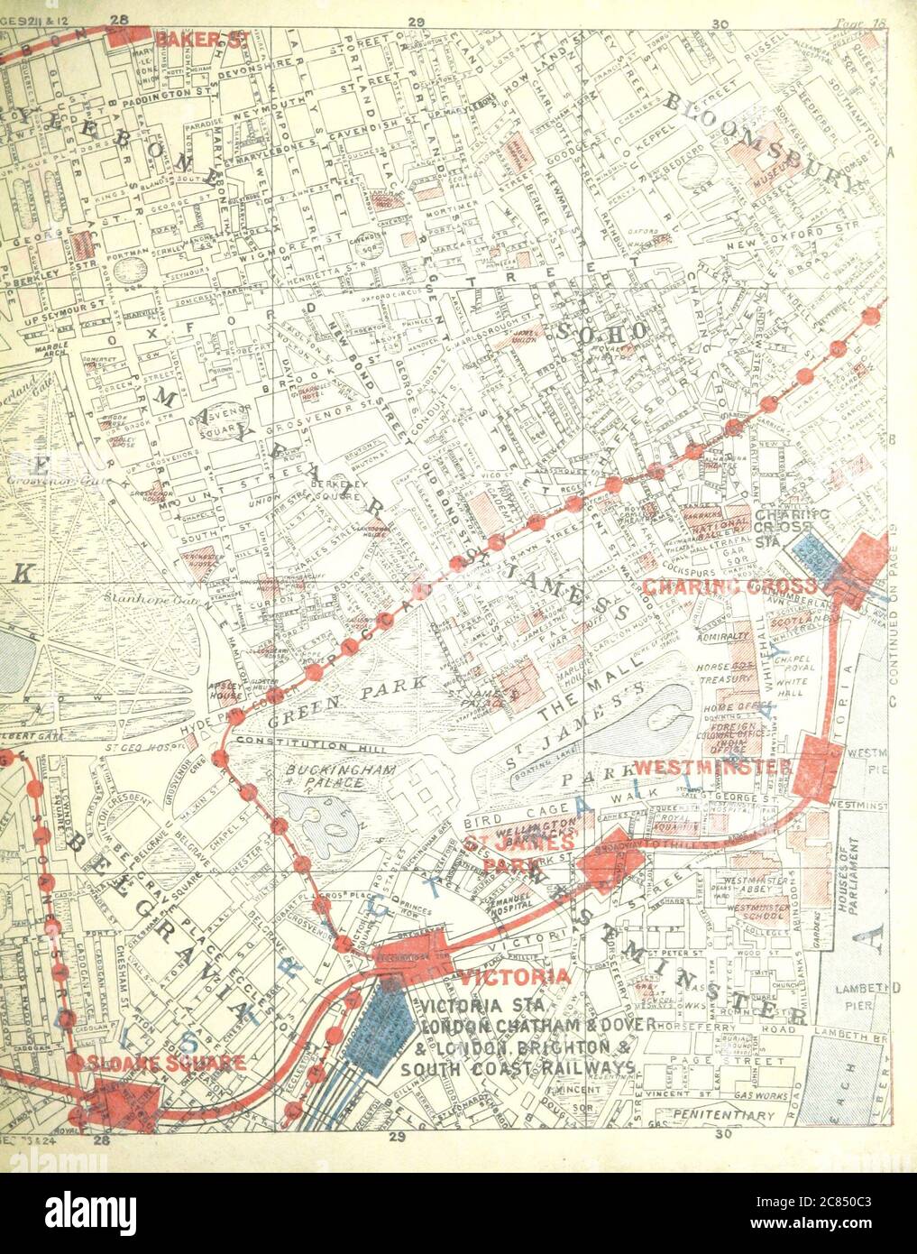 District railway map of london antique hi-res stock photography and ...